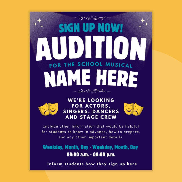 Free Customizable Flyers for Plays, Musicals, and More