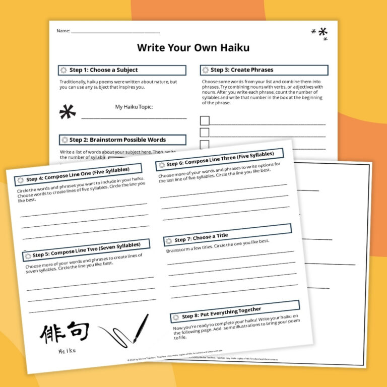 Poetry Worksheets: Get Our Free Bundle With 8 Templates