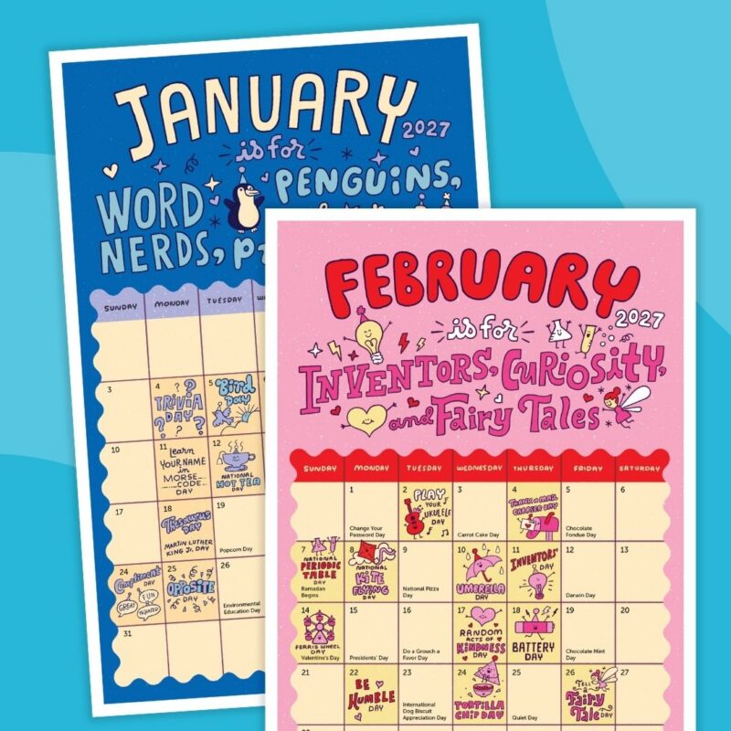 Free Silly Holidays Classroom Calendar Set