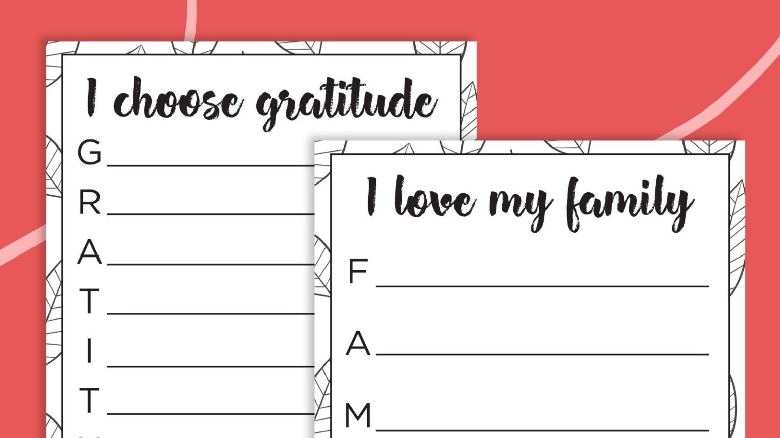 Gratitude Worksheets (Free Printables)