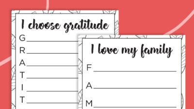 Gratitude Worksheets (Free Printables)