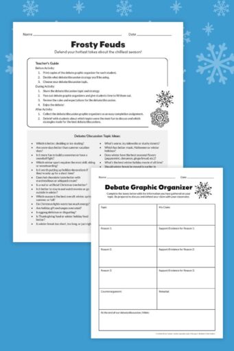 Free Winter Activities Bundle for Middle and High School - We Are Teachers