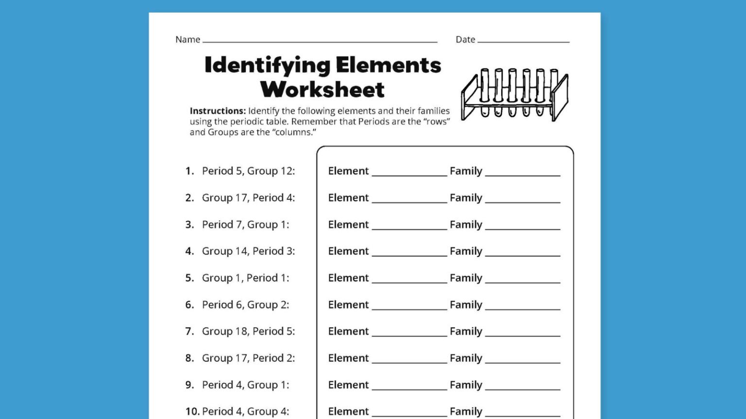 Printable Periodic Table: Free Worksheet Bundle