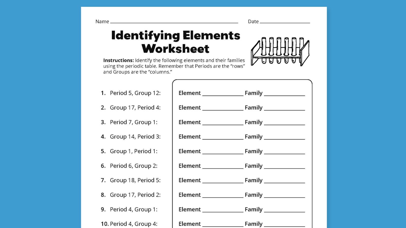 Printable Periodic Table: Free Worksheet Bundle