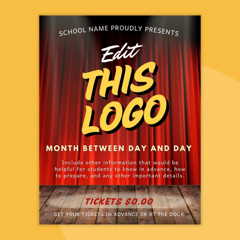 Free Customizable Flyers for Plays, Musicals, and More