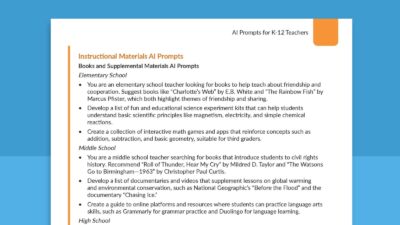 300 Best AI Prompts for K-12 Teachers (Free Printables)