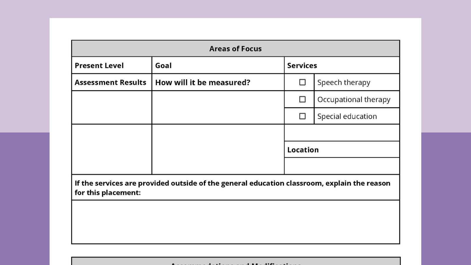Free IEP Template (Fully Editable and Printable)
