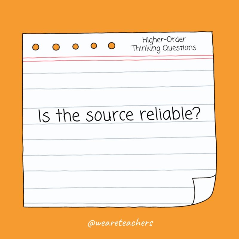 70 Higher-Order Thinking Questions and Stems (Free Printable ...