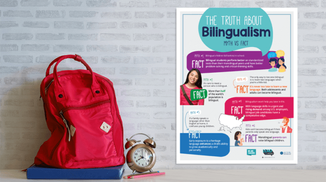 Bilingualism Poster: Myths vs. Facts [Free Printable]