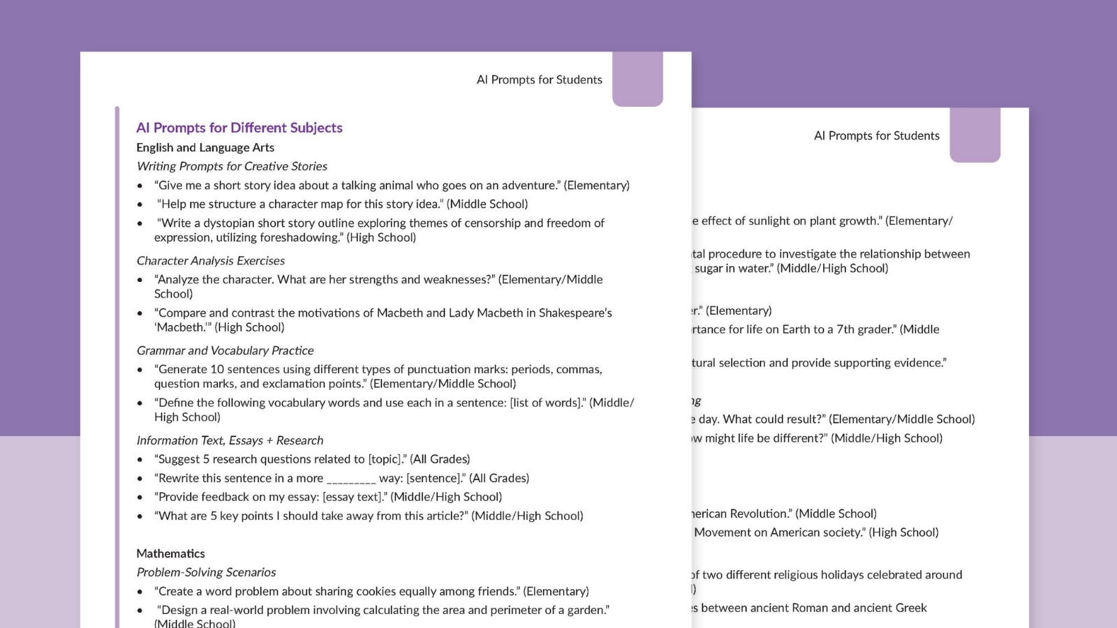 65+ Best AI Prompts for Students - Asha Modern School