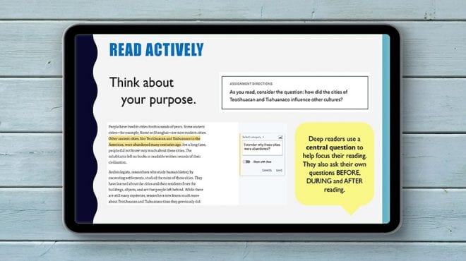 Free Digital Literacy Lesson: Reading Digital Texts Deeply