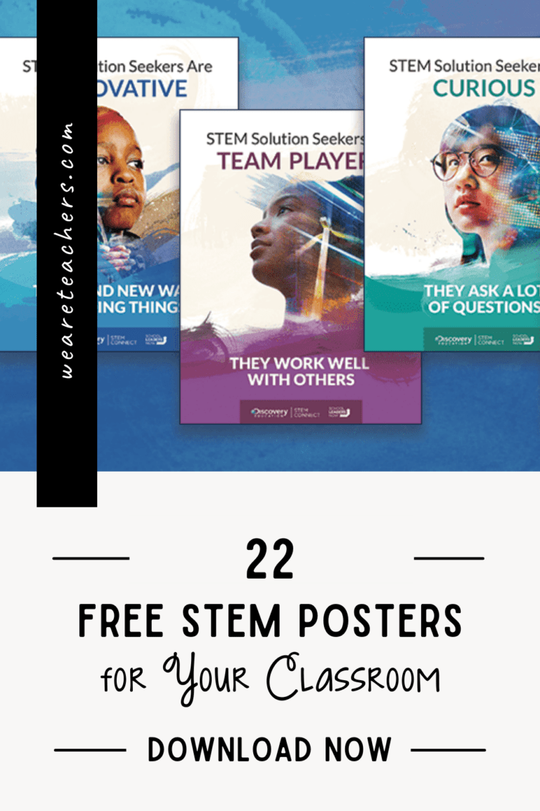 Over 22 Free STEM Posters for the Classroom - WeAreTeachers