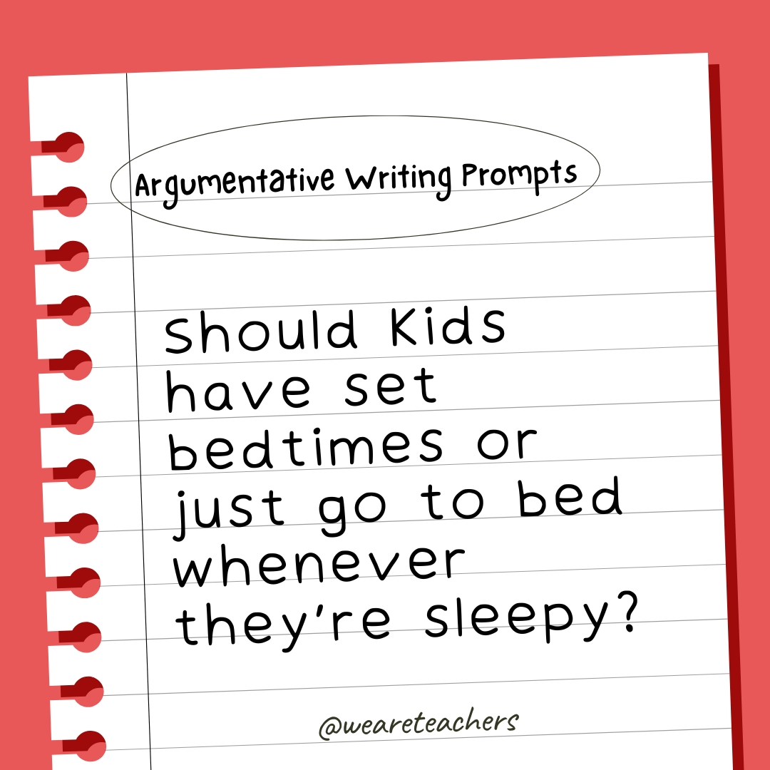100 Thought-Provoking Argumentative Writing Prompts for Kids and Teens ...