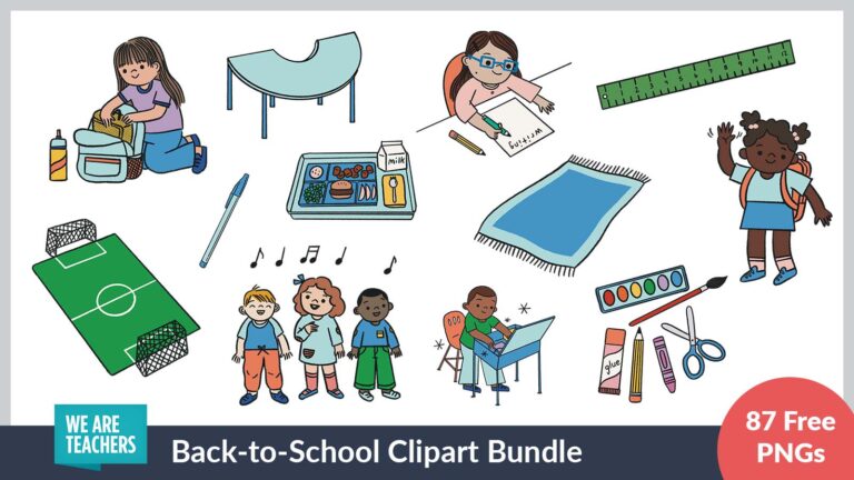 Back to School Clipart Bundle - 87 Free PNGs for Classroom Use