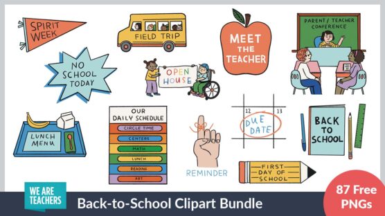 Back to School Clipart Bundle - 87 Free PNGs for Classroom Use