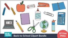 Back to School Clipart Bundle - 87 Free PNGs for Classroom Use