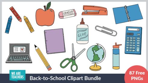 Back to School Clipart Bundle - 87 Free PNGs for Classroom Use