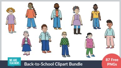 Back to School Clipart Bundle - 87 Free PNGs for Classroom Use