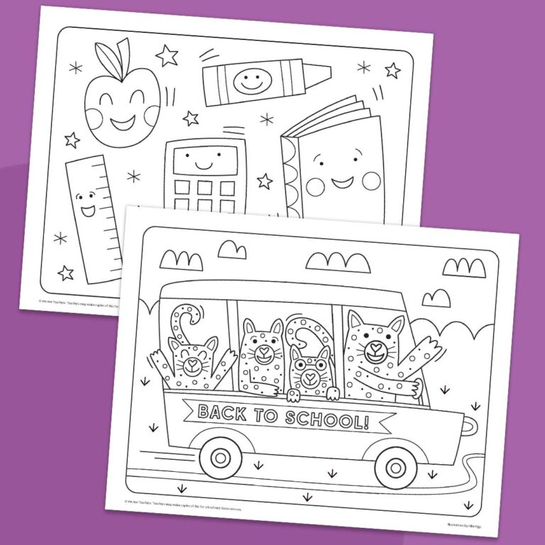 Back-to-School Coloring Pages: Free Download