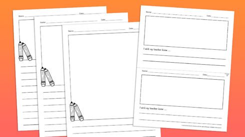 12 Fun First-Day-of-School Worksheets (Free Printables)