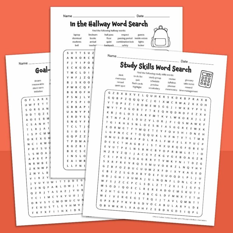 Back-to-School Word Search Bundle: Free Download