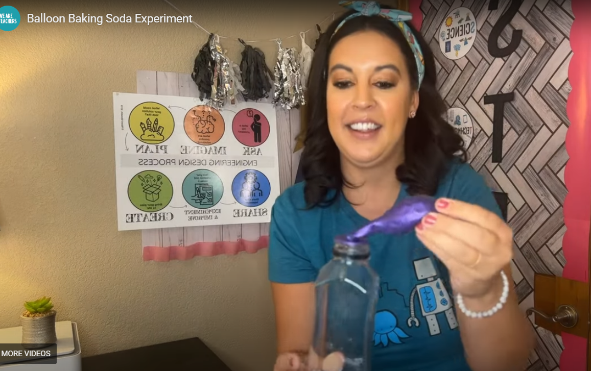 Baking Soda and Vinegar Balloon Experiment With Free Worksheet
