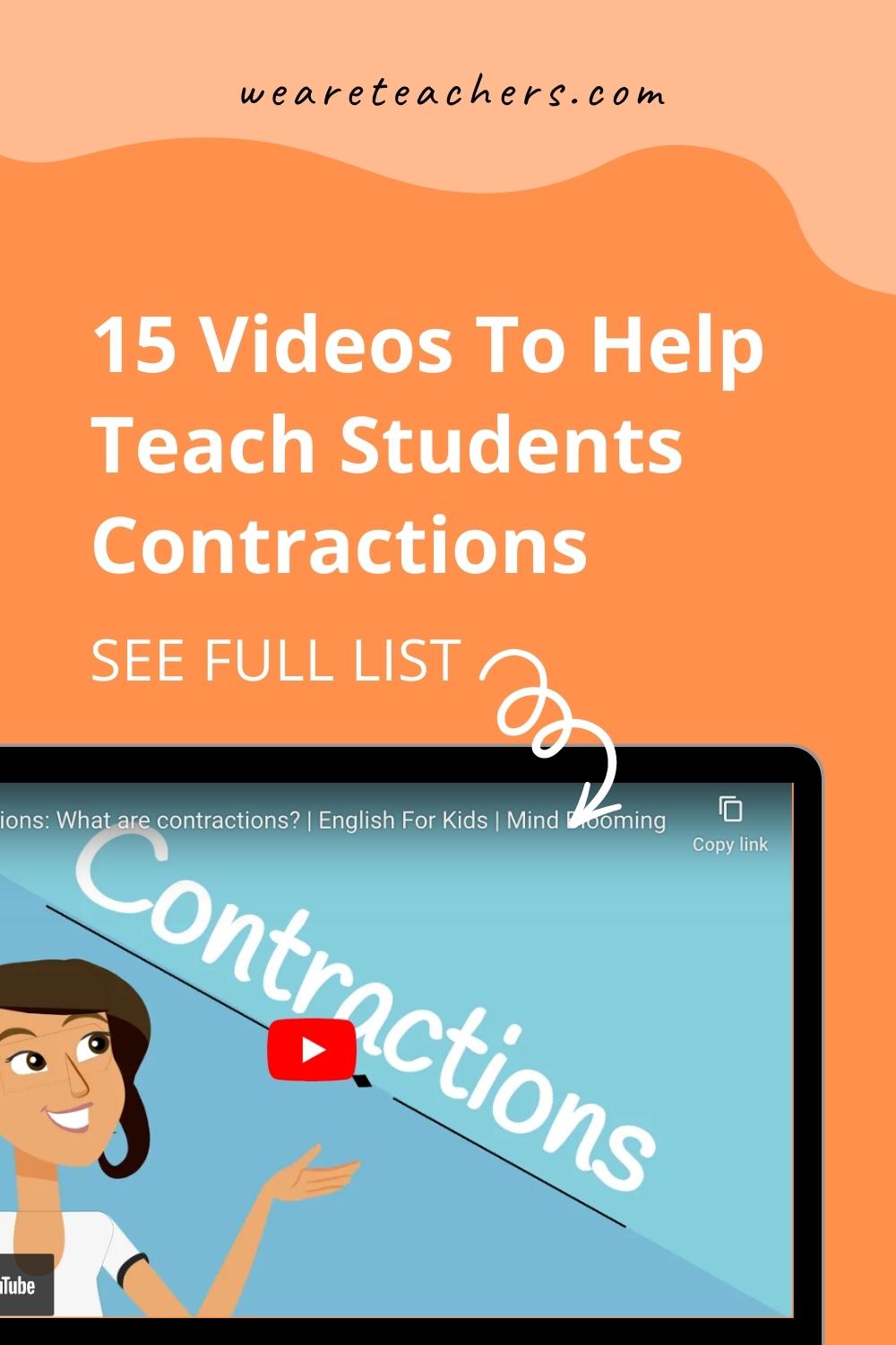 Contractions Videos for Kids - 15 Teacher Picks