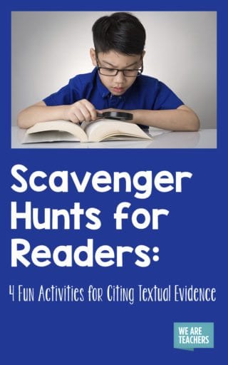 Scavenger Hunts for Readers: 4 Fun Citing Textual Evidence Activities