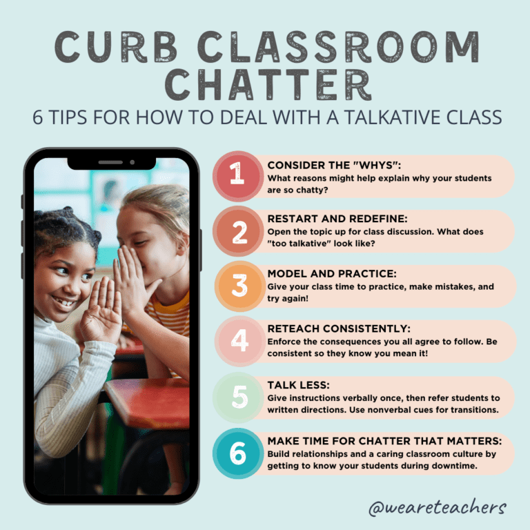 Curb Classroom Chatter! 6 Steps for How to Deal With a Talkative Class