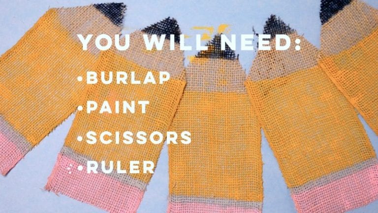 How to Make These Crafty Burlap Pencil Classroom Decorations