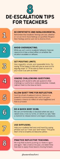Top De-Escalation Tips for Teachers - We Are Teachers