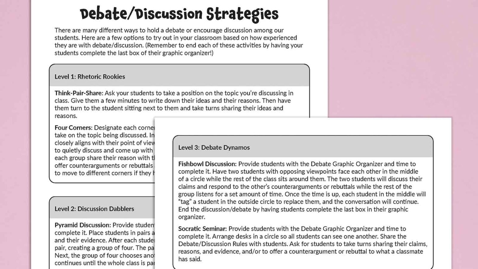 Debate Graphic Organizers (Free Printables) - We Are Teachers