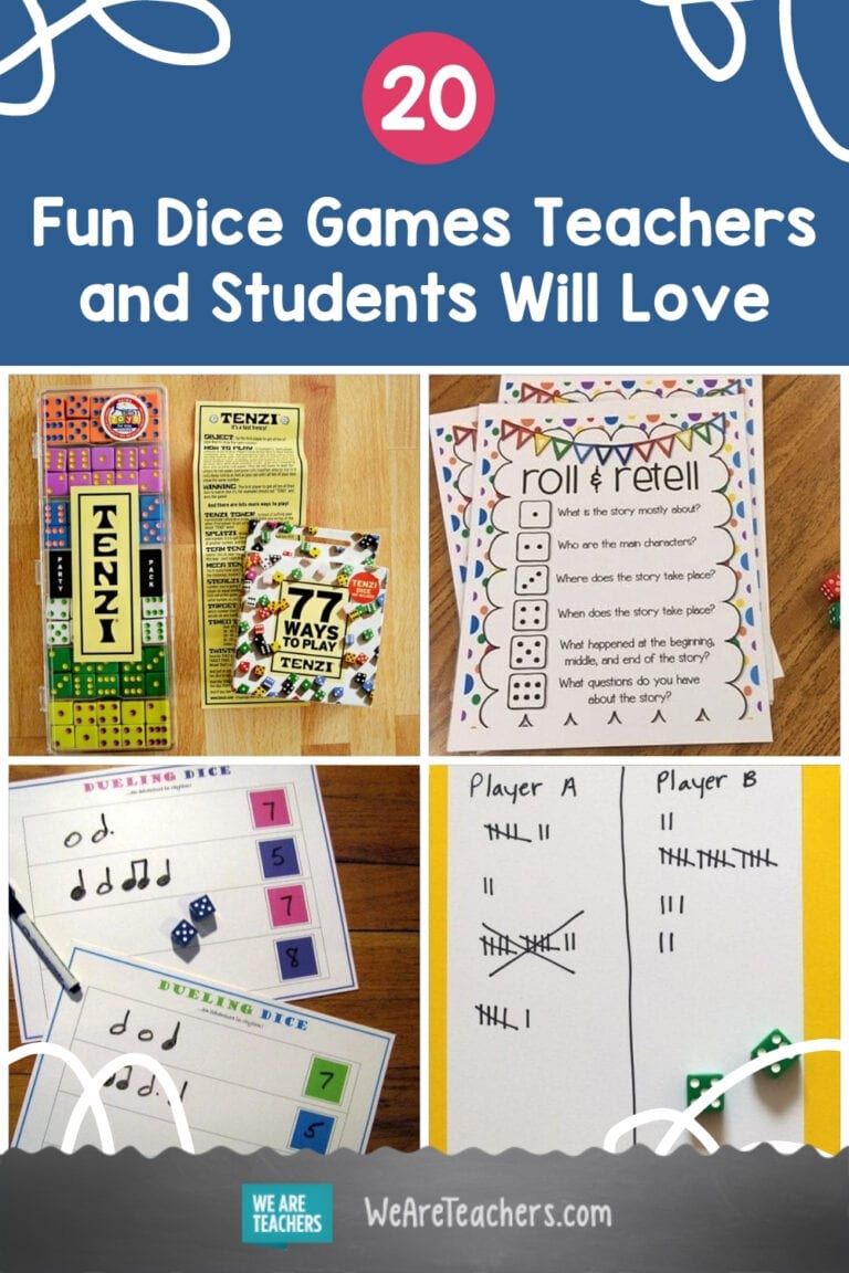 20 Dice Games for Math, Reading, Art, and Fun! - WeAreTeachers