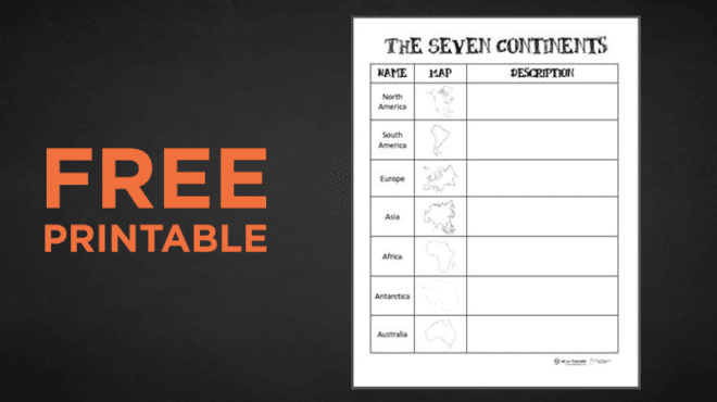 Free Printable: Continents Graphic Organizer - We Are Teachers