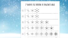7 Ways To Draw a Snowflake (Free Printable + Video)