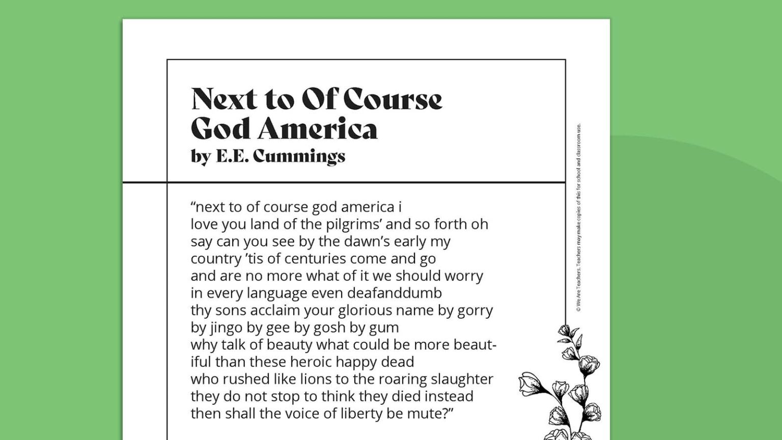 26 Famous E.E. Cummings Poems (Free Printables)