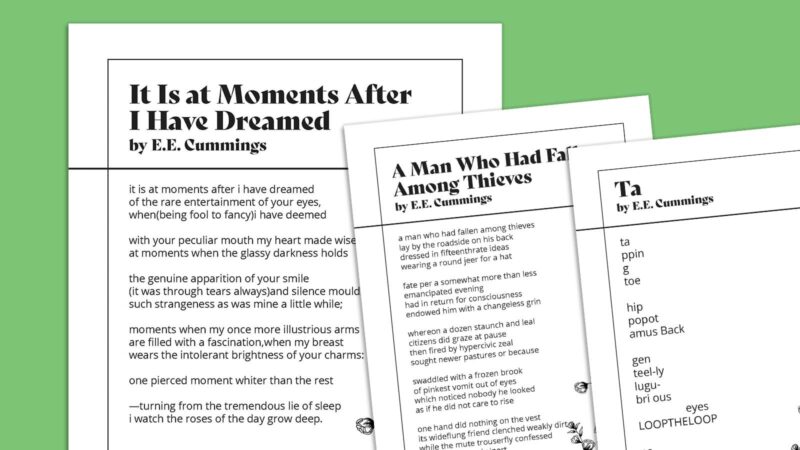 26 Famous E.E. Cummings Poems (Free Printables)