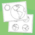 Earth Coloring Pages for Kids: Free Printable Templates