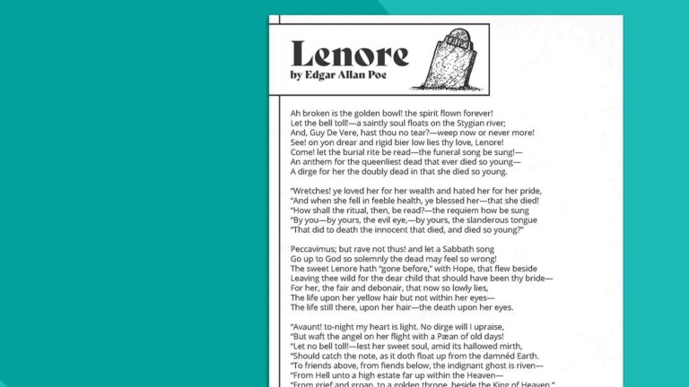 25 Popular Edgar Allan Poe Poems (Free Printables!)