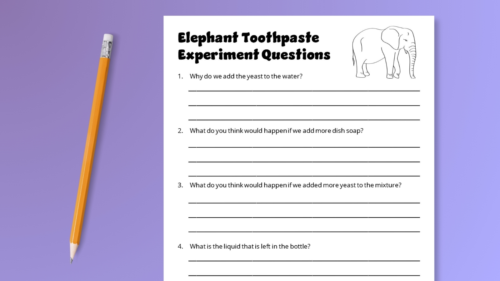Elephant Toothpaste Experiment: How-To Plus Free Worksheet