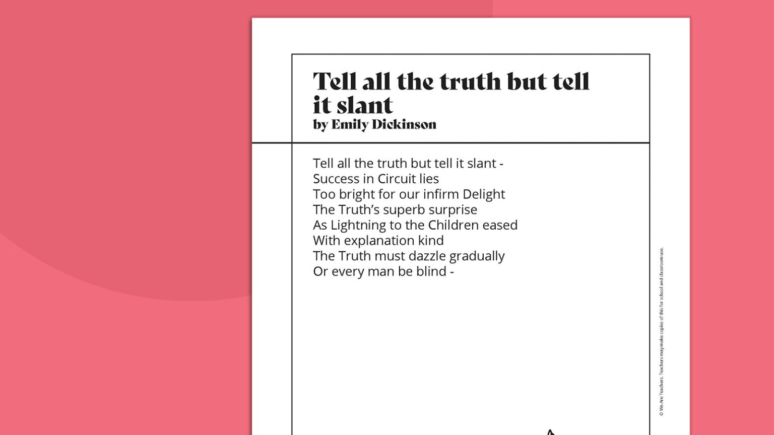 25 Famous Emily Dickinson Poems (Free Printable)