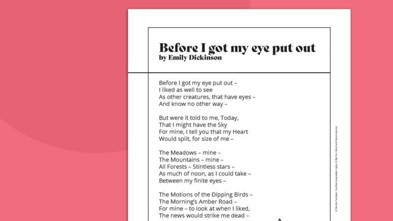 25 Famous Emily Dickinson Poems (Free Printable)