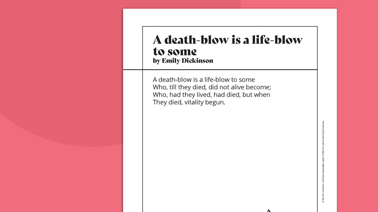 25 Famous Emily Dickinson Poems (Free Printable)