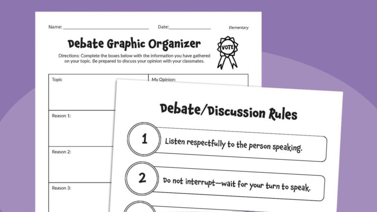 150 High School Debate Topics (Plus Free Printable Organizers!)