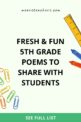 Thought-Provoking 5th Grade Poems To Share in Your Classroom - Jelettay.com