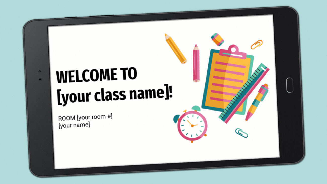 First-Day-of-School Google Slides - Editable Template