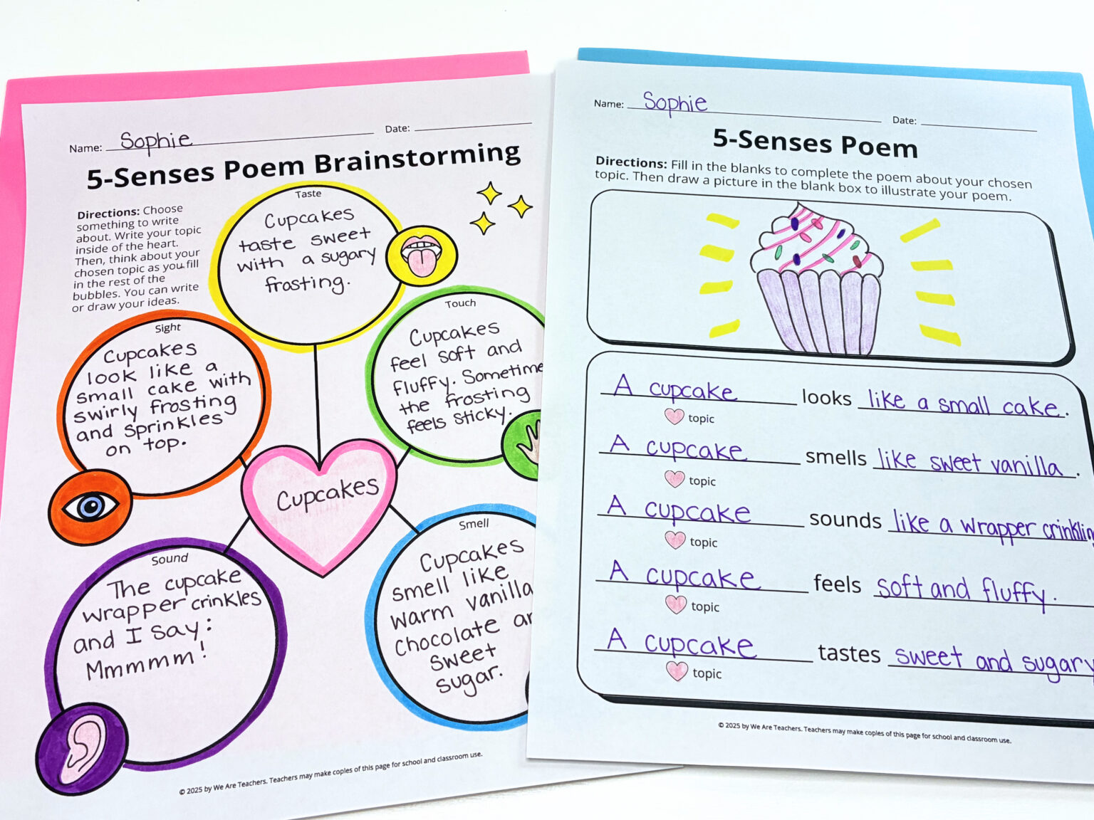 5 Senses Poem Template Bundle (Free Printables)