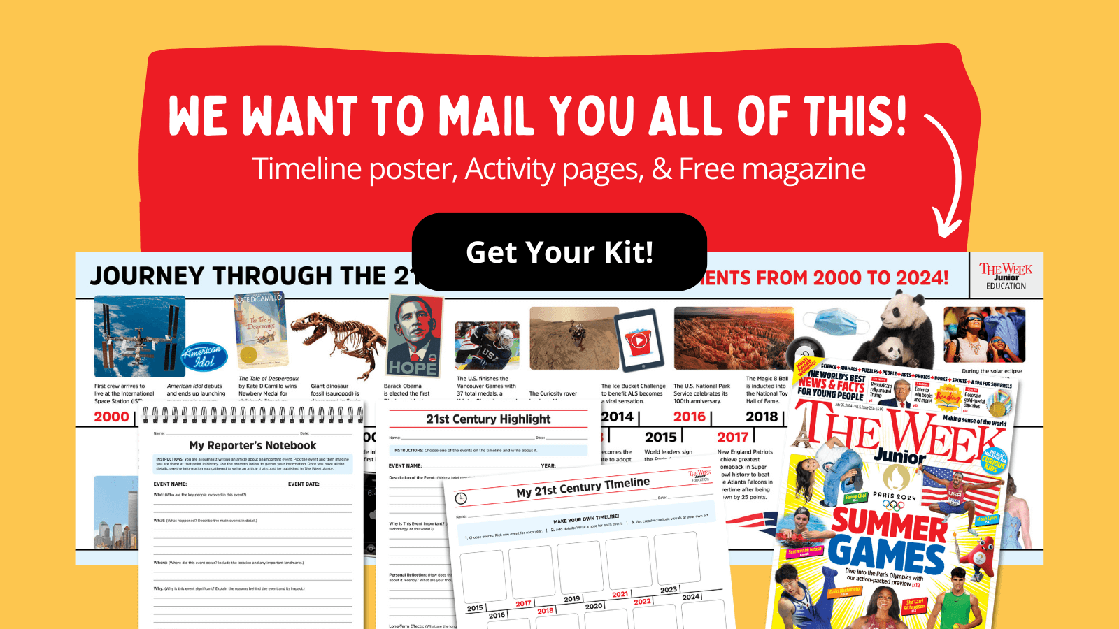 21st Century Timeline Poster and Worksheets for Your Classroom ...