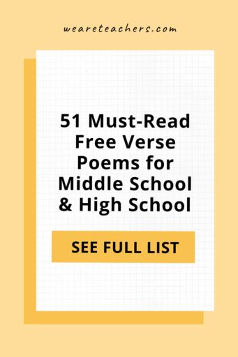 51 Must-Read Free Verse Poems for Students