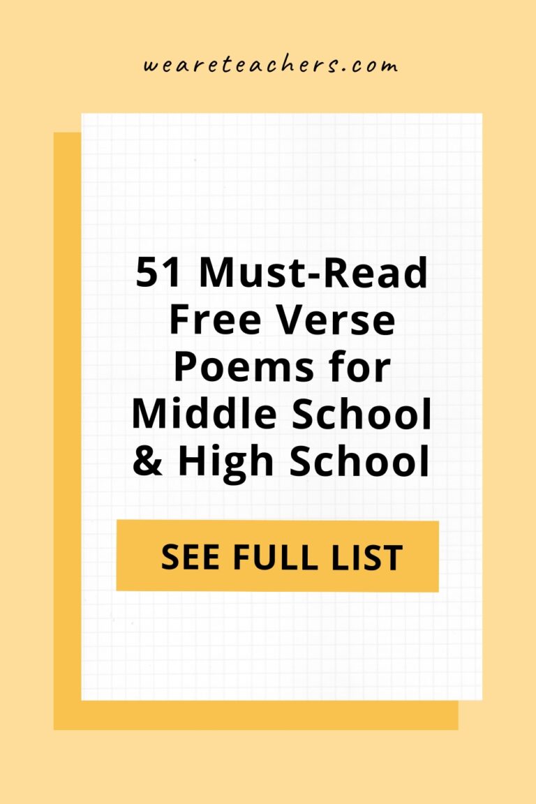51 Must-Read Free Verse Poems for Students